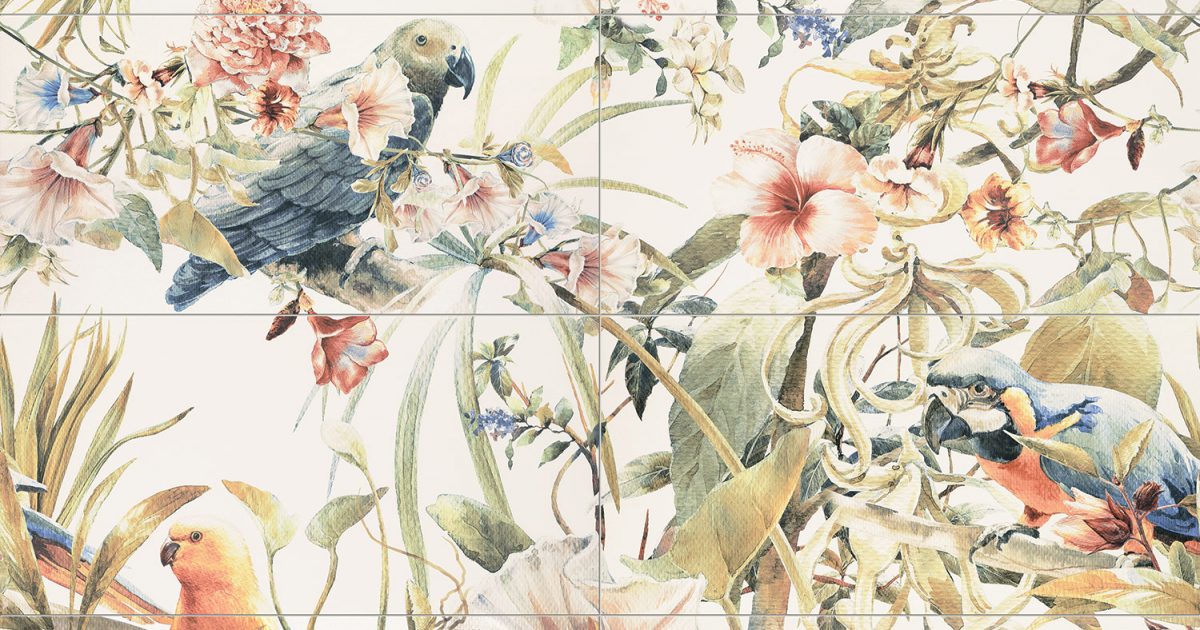 Modern Pearl parrots / Ceramika Domino - płytki ceramiczne: glazura ...